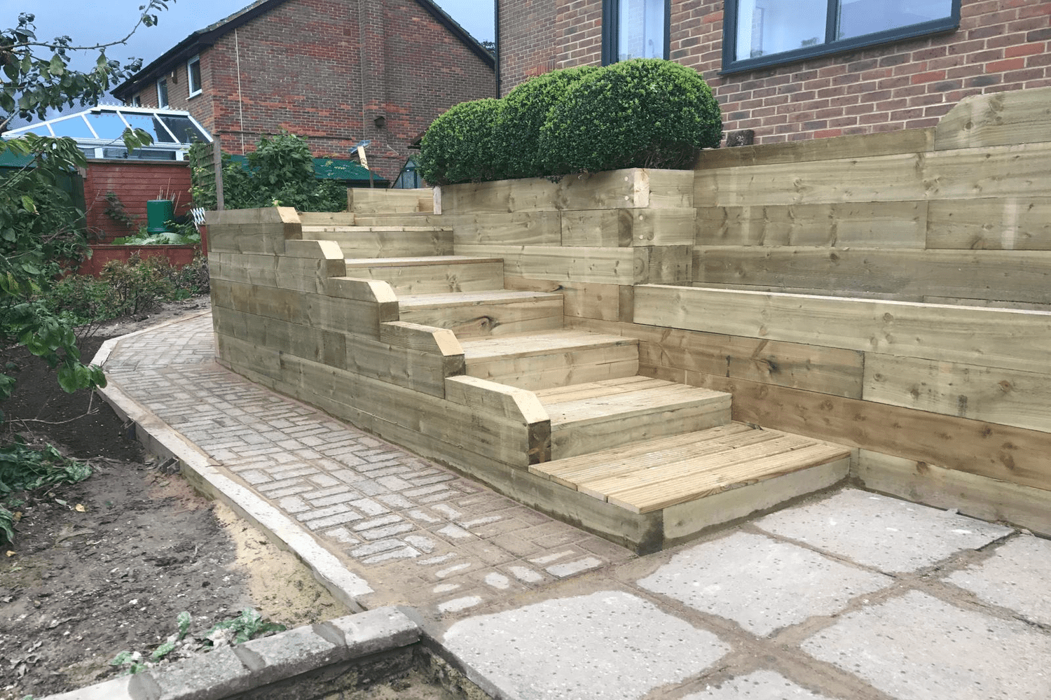 Terraced Retaining Walls Steps